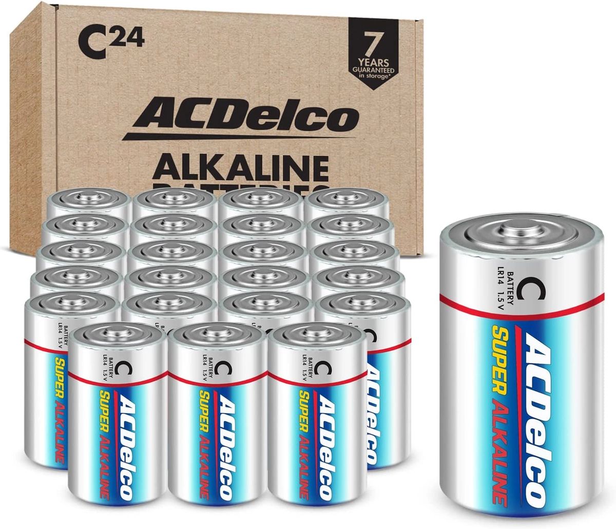 ACDelco 24-Count Size C Alkaline Batteries