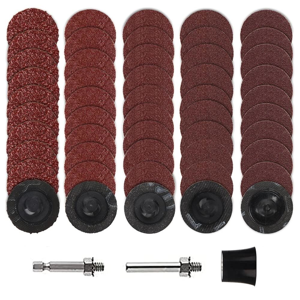 SI FANG 50PCS 1 inch Roll Lock Disc Quick Change Sanding Discs with 1/4 ...