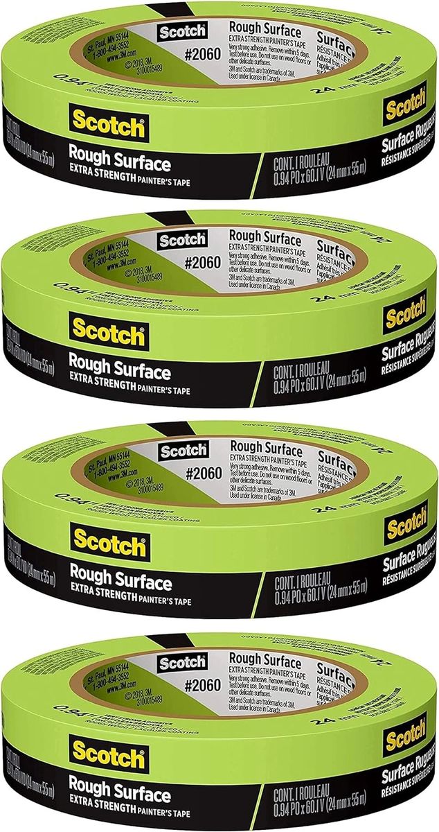 Scotch Painter's Tape 2060-1A 2060 Masking Tape, 1-Inch by 60-Yard, Green