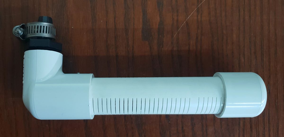 PVC slotted filter w/titanium hose clamp