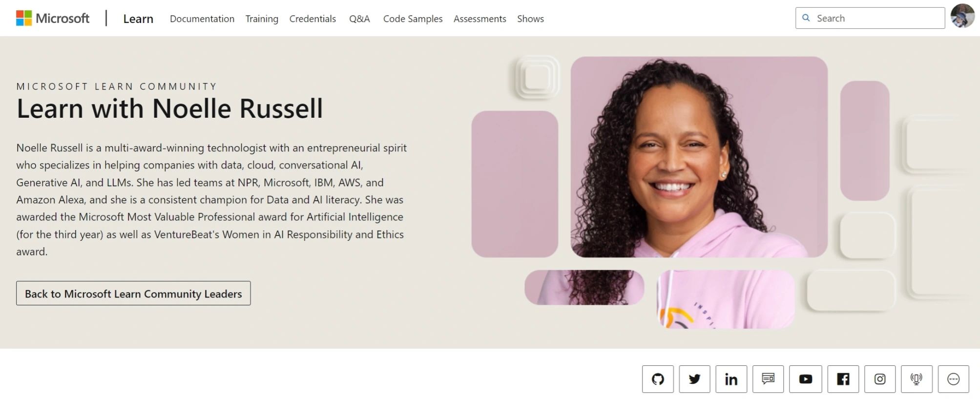 Noelle Russell Featured as an Expert on Microsoft Learn