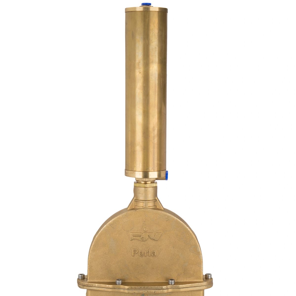 8" Brass Piston Valve - Flange X Flange w/ Air Cylinder