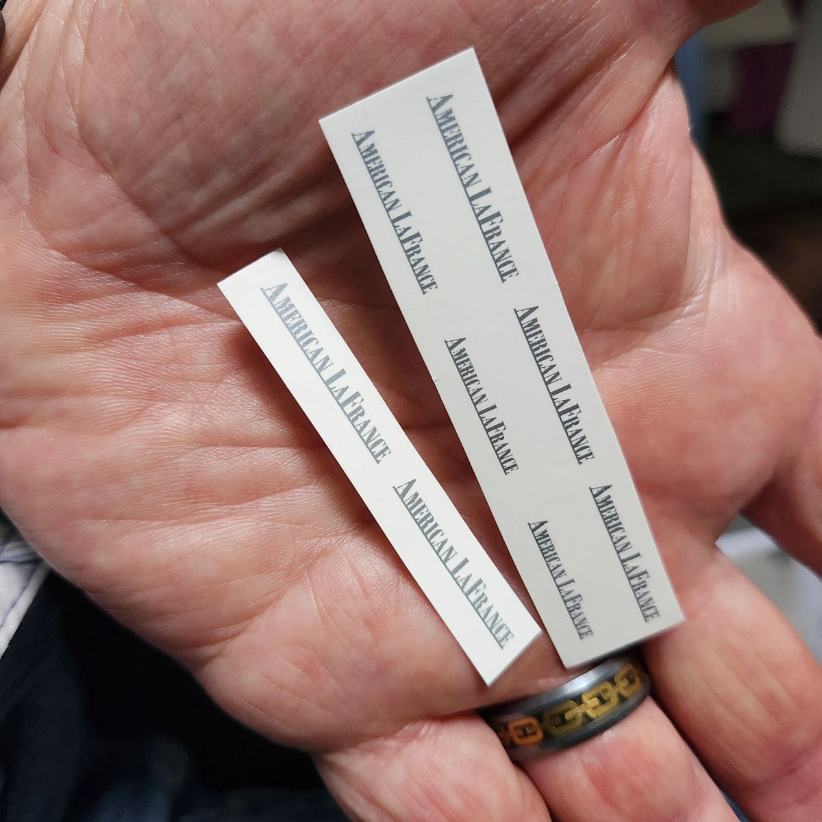 Old American LaFrance Text Style Logo Decals 1/25th Scale - Chrome ...