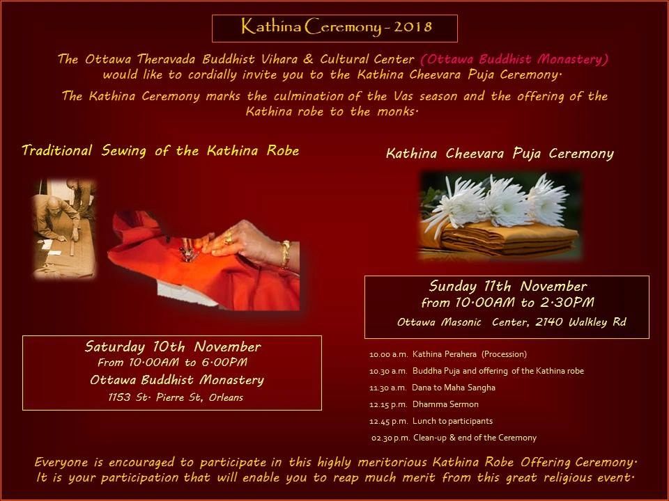 Traditional Sewing of the Kathina Robe & Kathina Ceremony