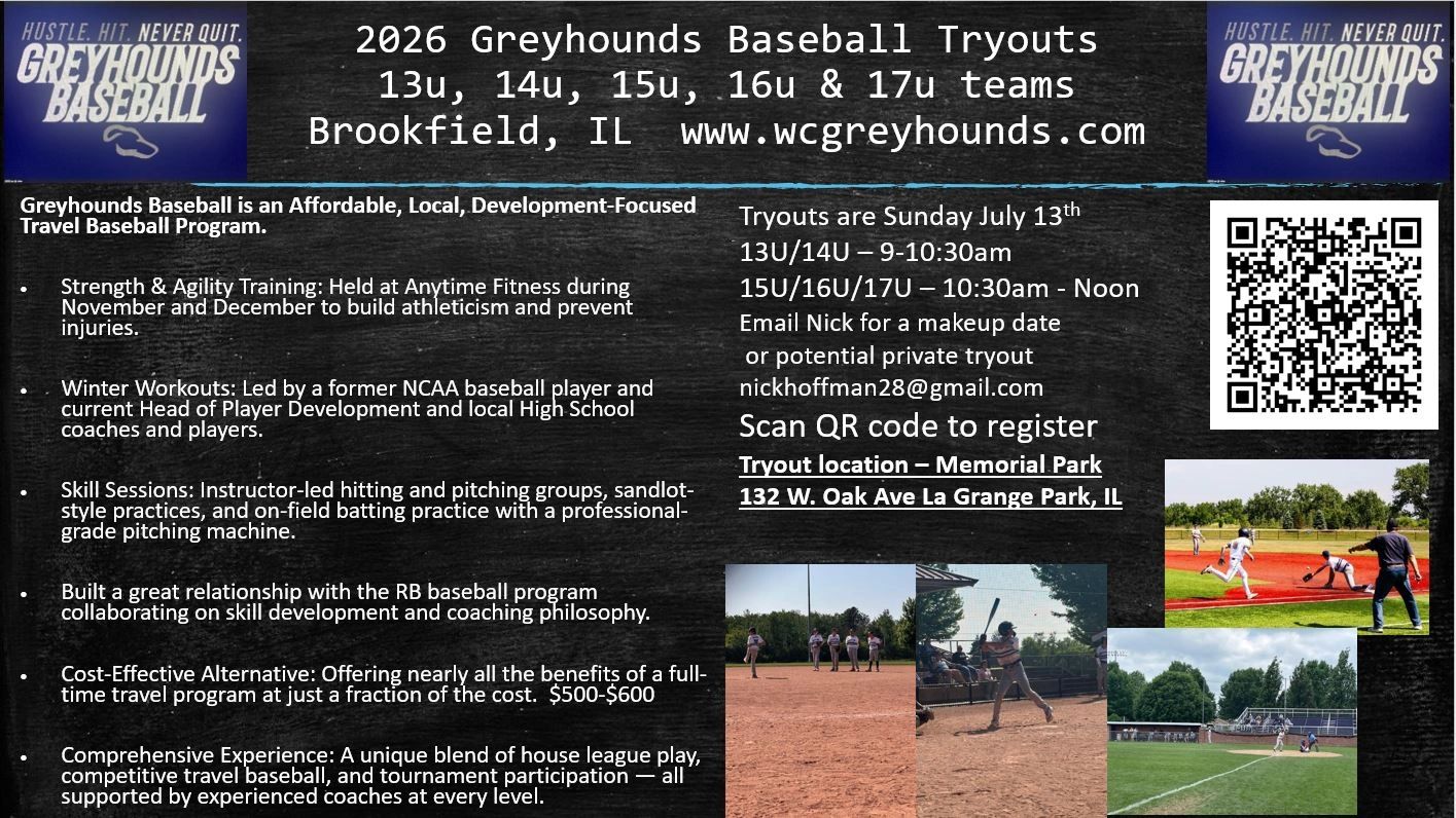 Travel Baseball - Join the Western Conference Greyhounds Today!