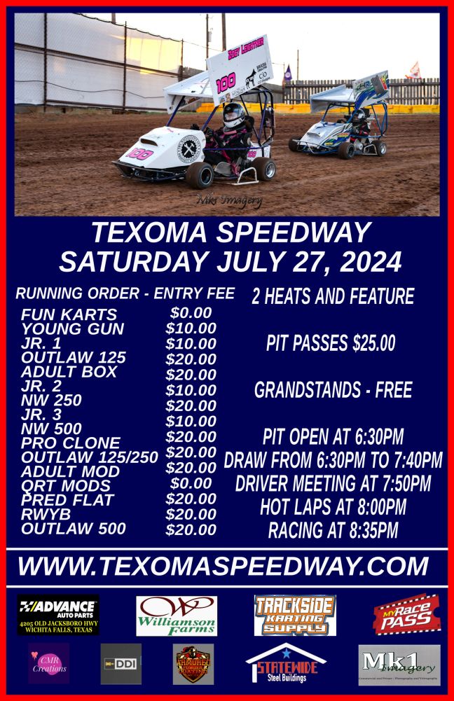 Texoma Speedway - Race Track, Entertainment, Outlaw Kart Racing