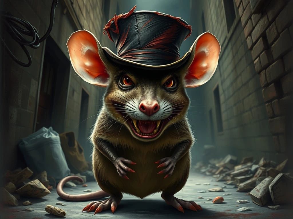 Evil Rat Wearing a Hat