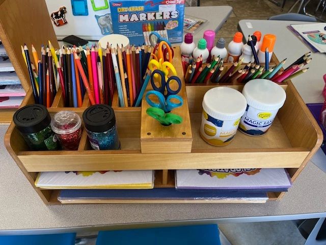 Lakeshore Classic Birch Tabletop Writing Center