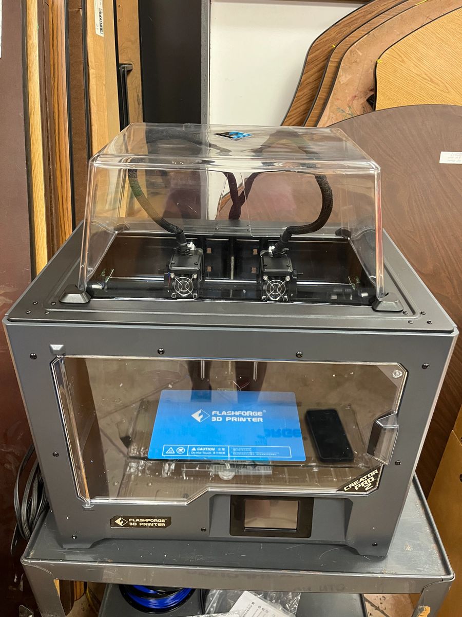 Flashforge Dual Head 3D Printer Creator Pro 2 - with 2 color filaments.