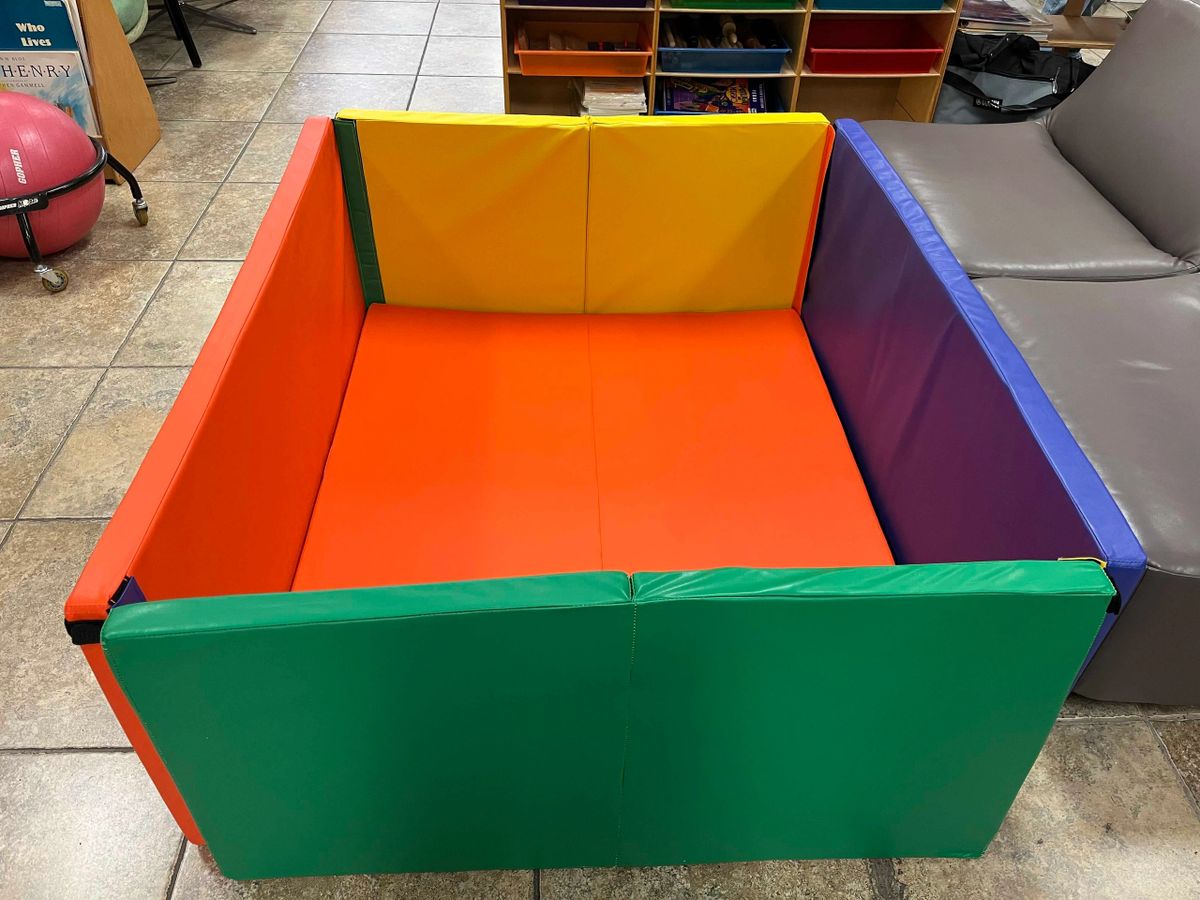 Colorful portable Play Yard / Playpen Measures 56" x 48" x 23" high