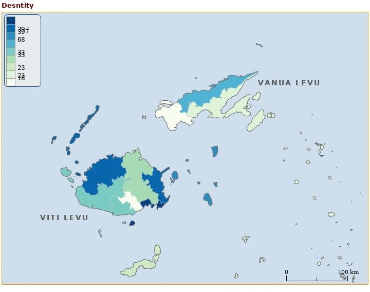Fiji and her Provinces, an interactive map.