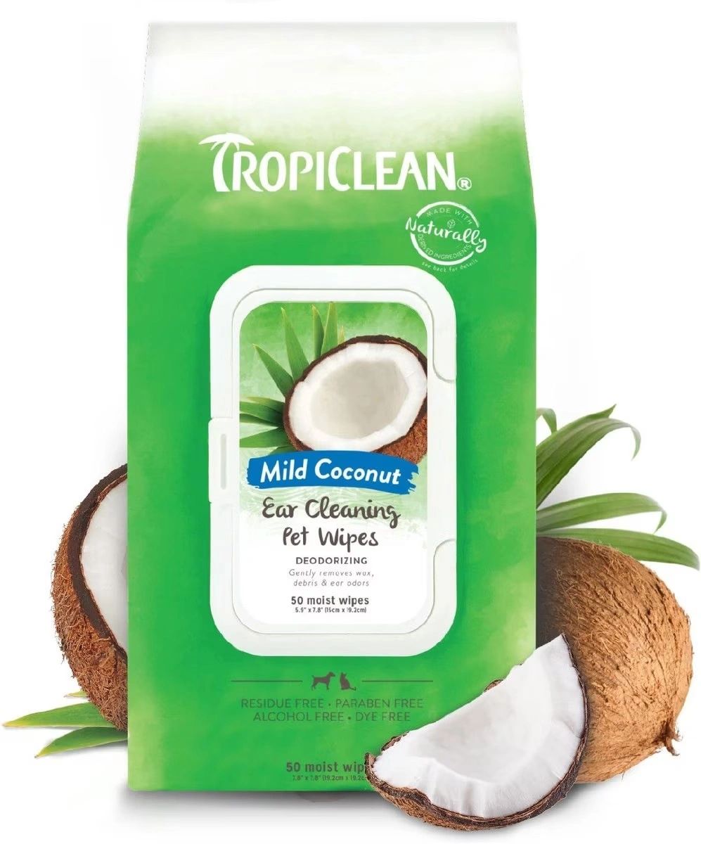 Tropiclean Oxy Med Ear Wipes 50ct