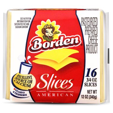 Borden Sliced Cheese 12/12oz (16 slices)