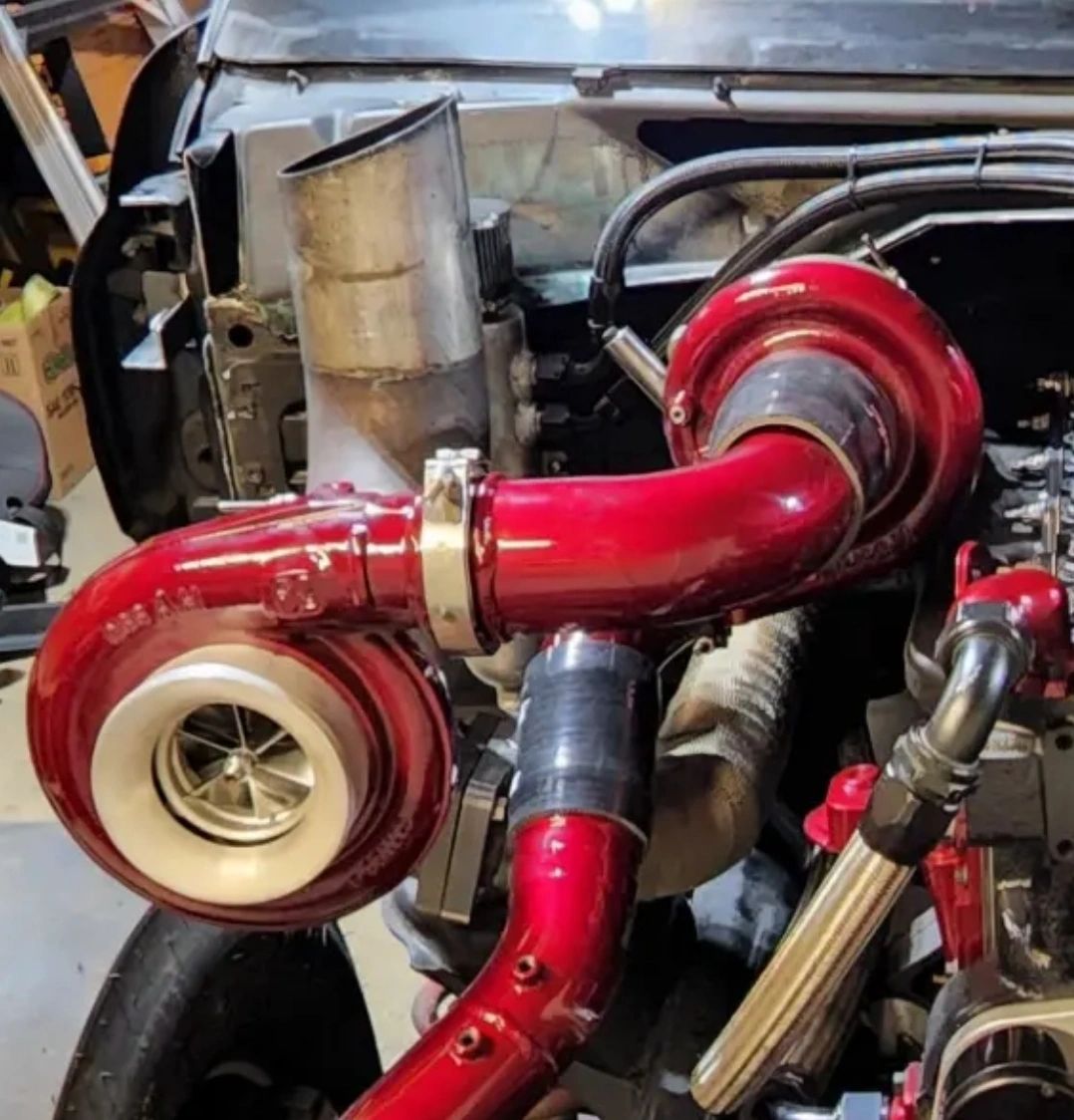 Add an S400 side by side compound turbo kit