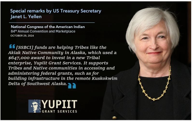 Dept. of Treasury Recognizes Yupiit Grant Services
