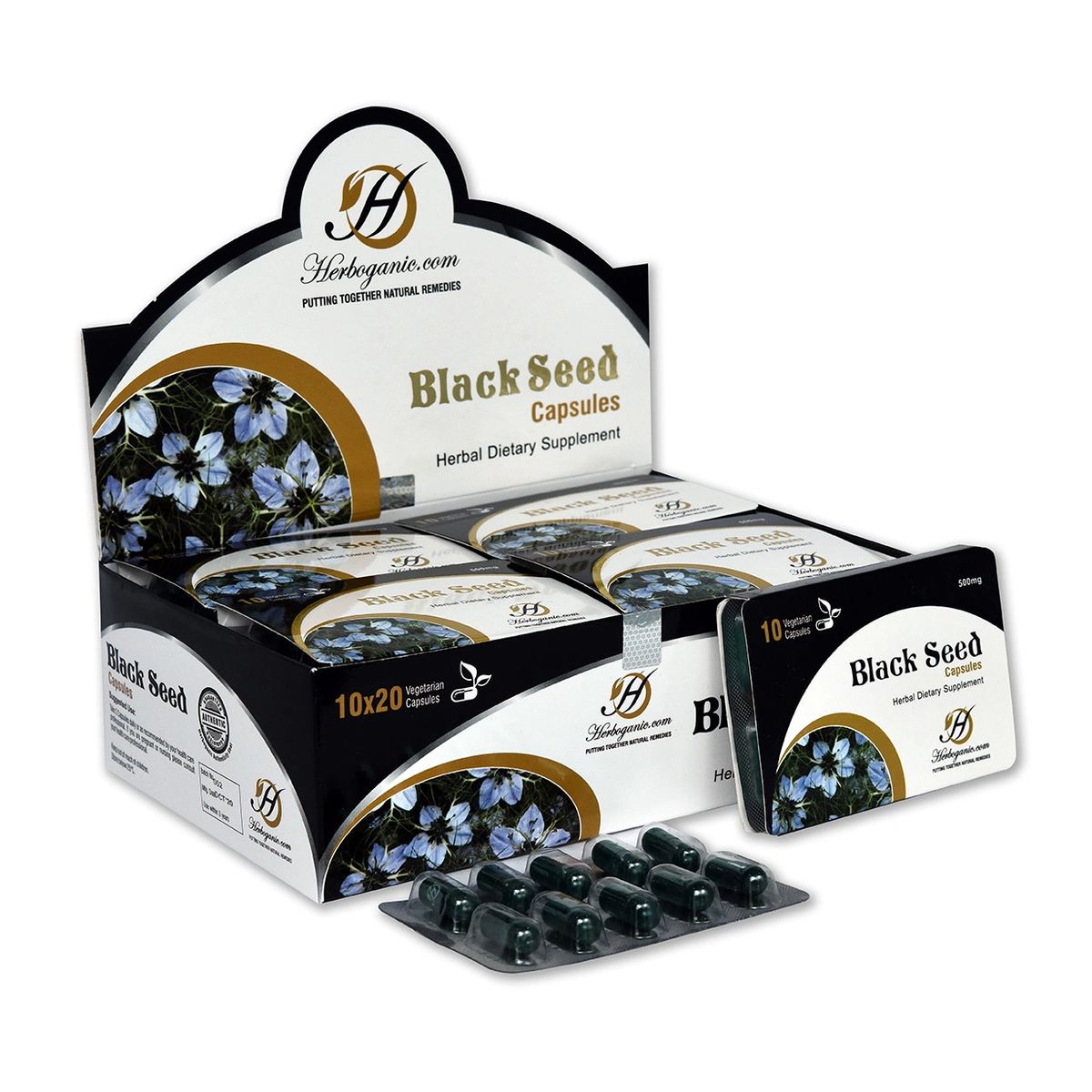 Black Seed Capsules Blister Pack - 10x20 Capsules