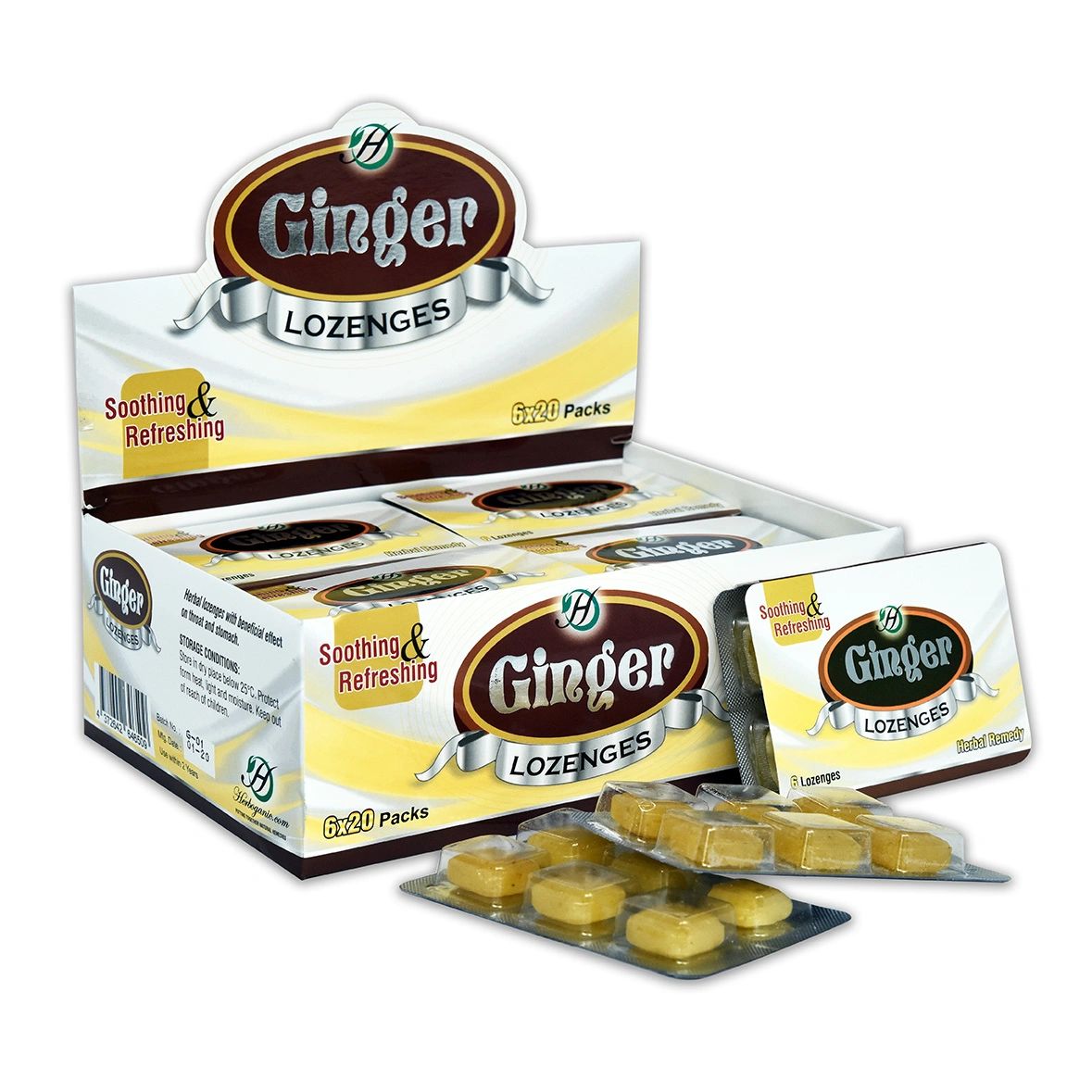 Ginger Lozenges – 6×20 packs