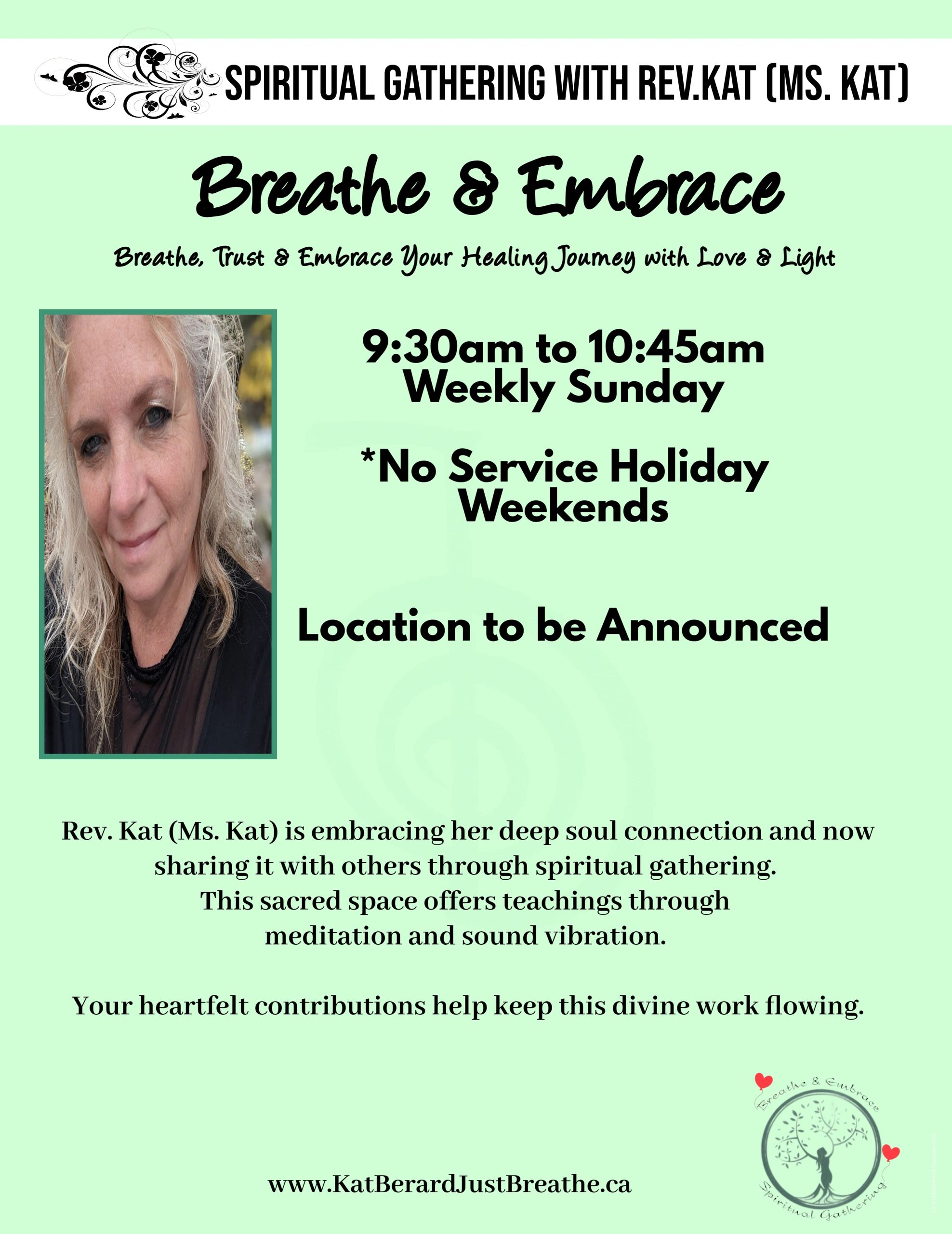 Reiki, Mediumship - Kat Berard Just Breathe - Coldwater, Ontario