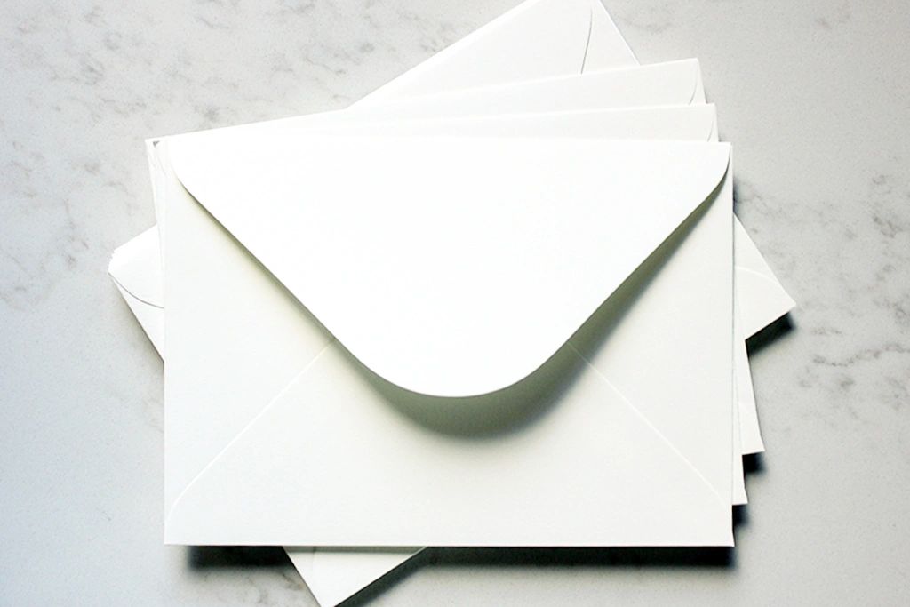 5 Premium White Envelopes