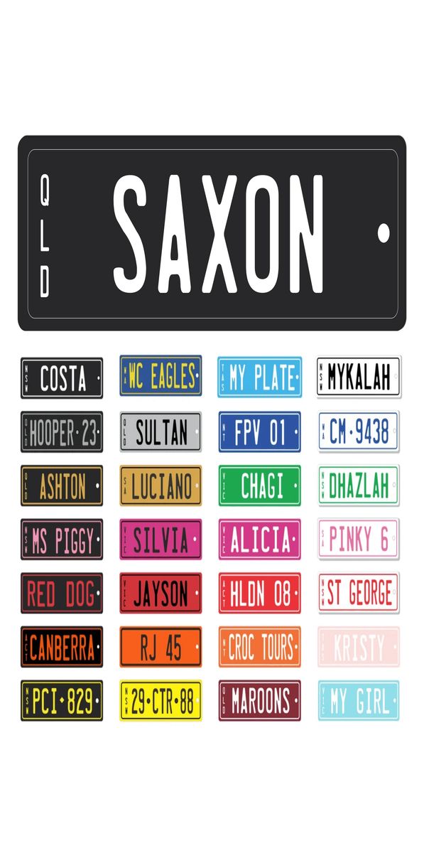 Keyring Personalised Custom Key Ring License Number Plate Rego Key Tag ...