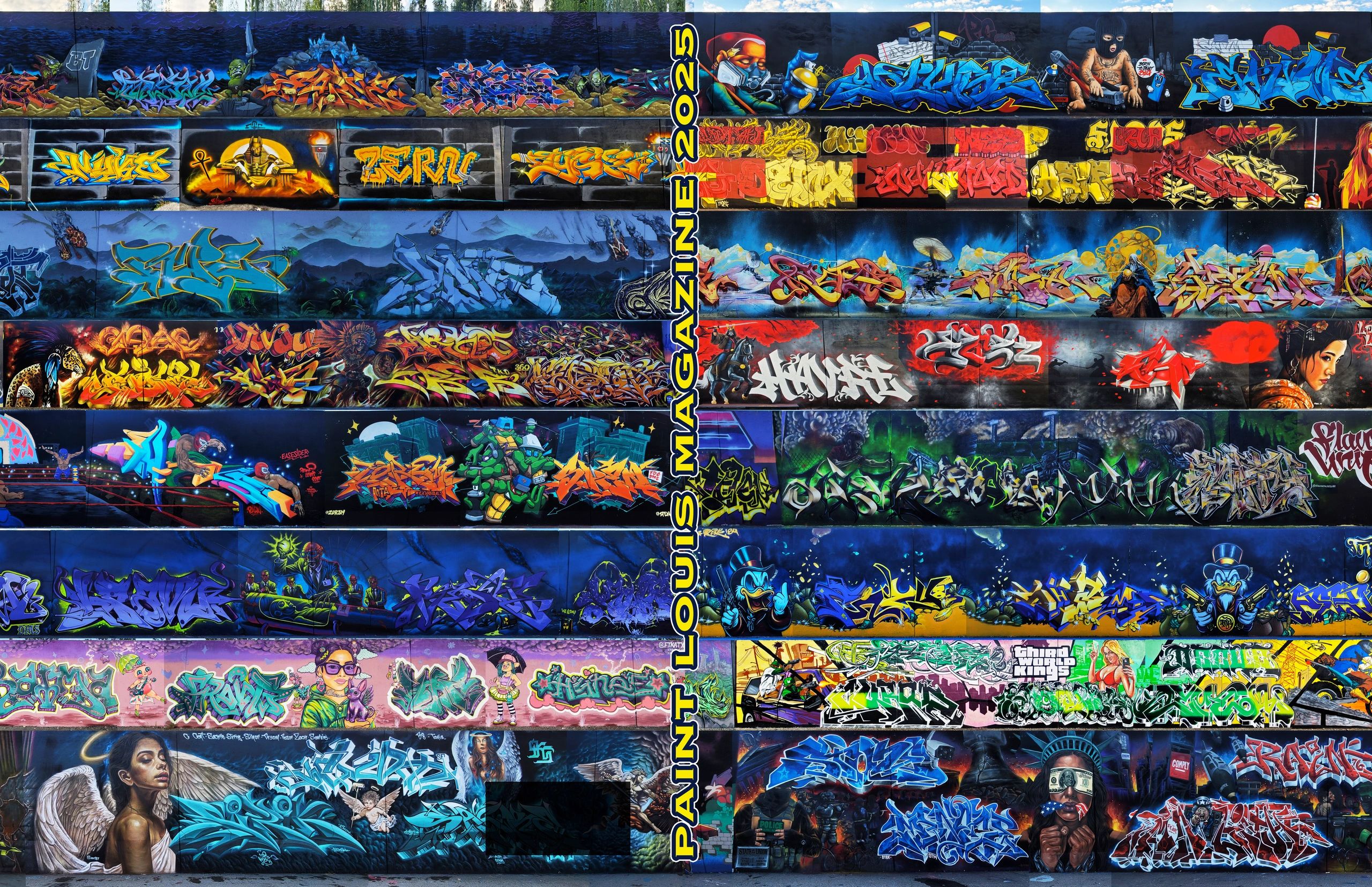 Paint Louis Magazine: The entire Paint Louis wall. In order. Every year.