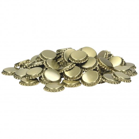 26mm Crown Caps (Gold)