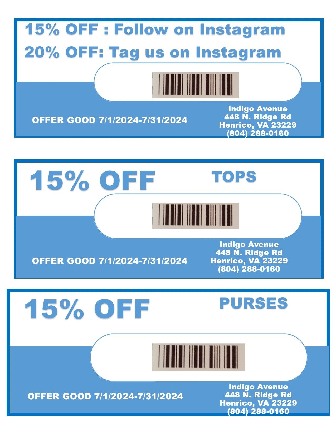 Indigo Avenue Clothes - Coupons, Consignments