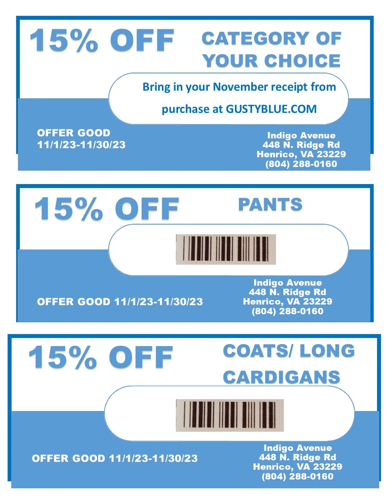Indigo Avenue Clothes - Coupons, Consignments
