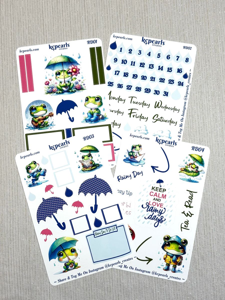 Rainy Day Sticker Sheet Kit
