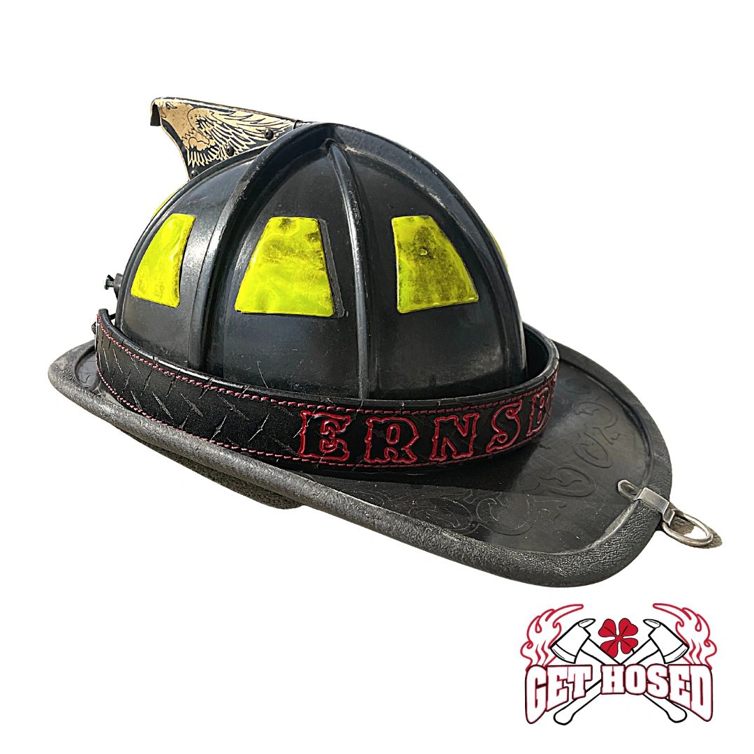 Customizable Patterned Leather Helmet Band