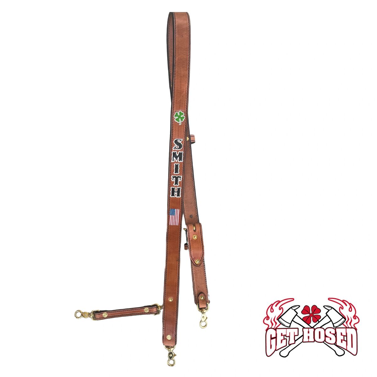 Customizable Russet Brown Leather Radio Strap-Strap Only, Add Ons Available