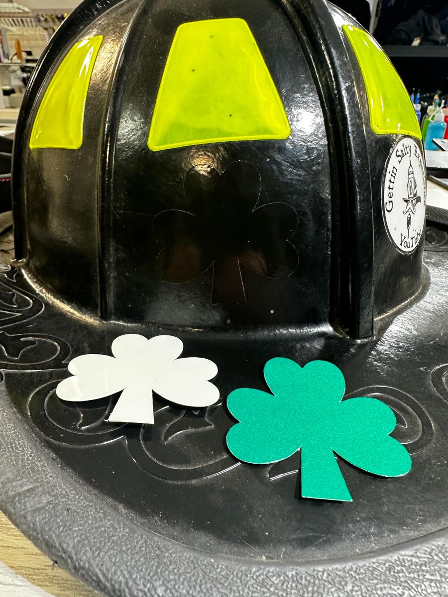 Shamrock Helmet Sticker