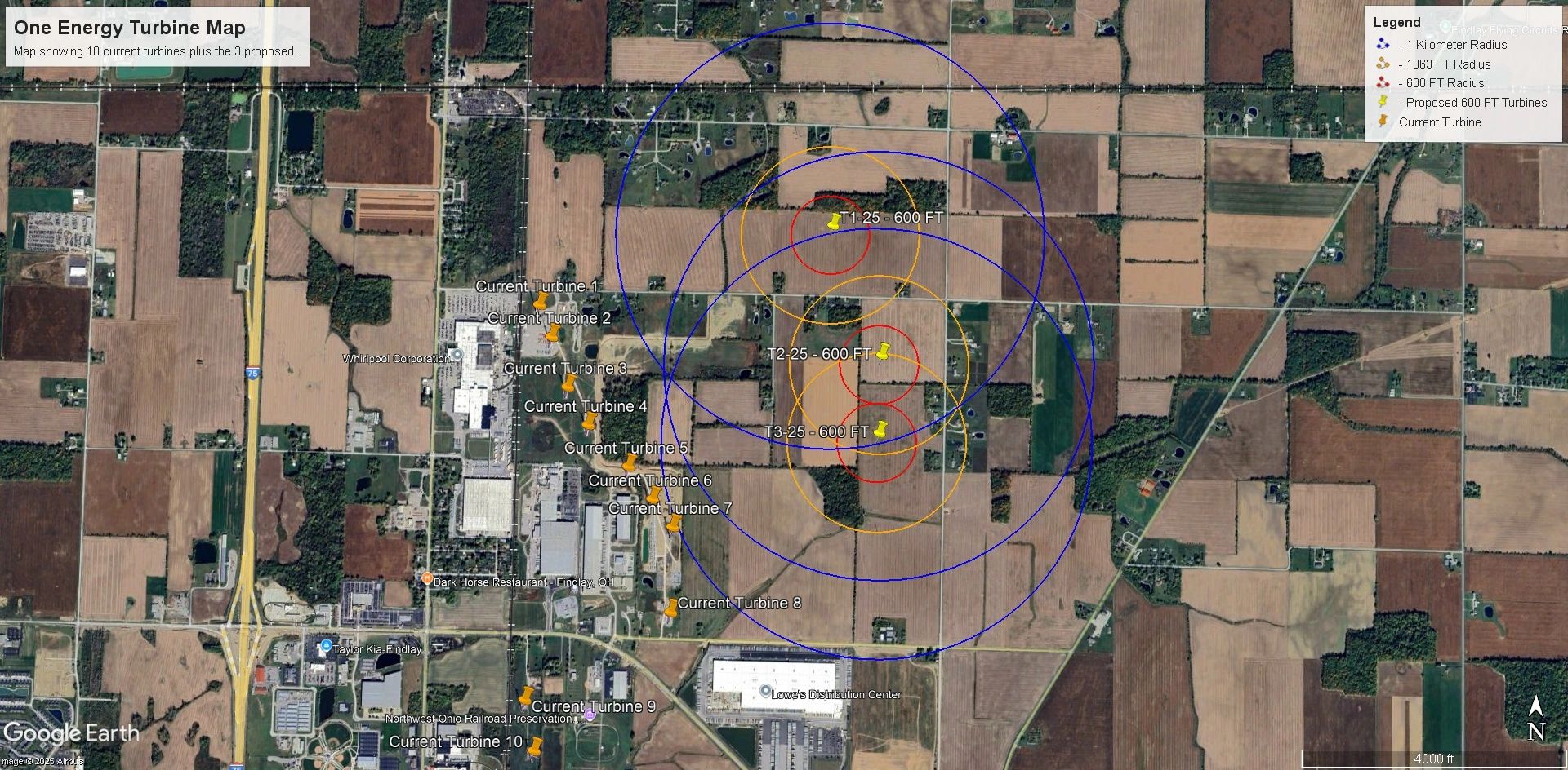 Updated Wind Turbine Expansion Project Locations