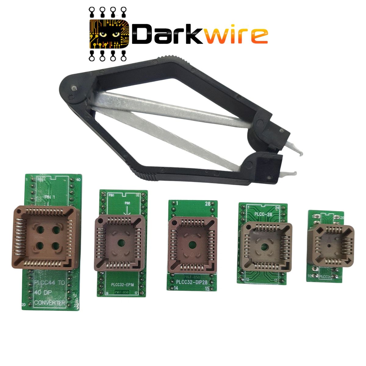 PLCC to DIP Programming Adapter Set with Extractor