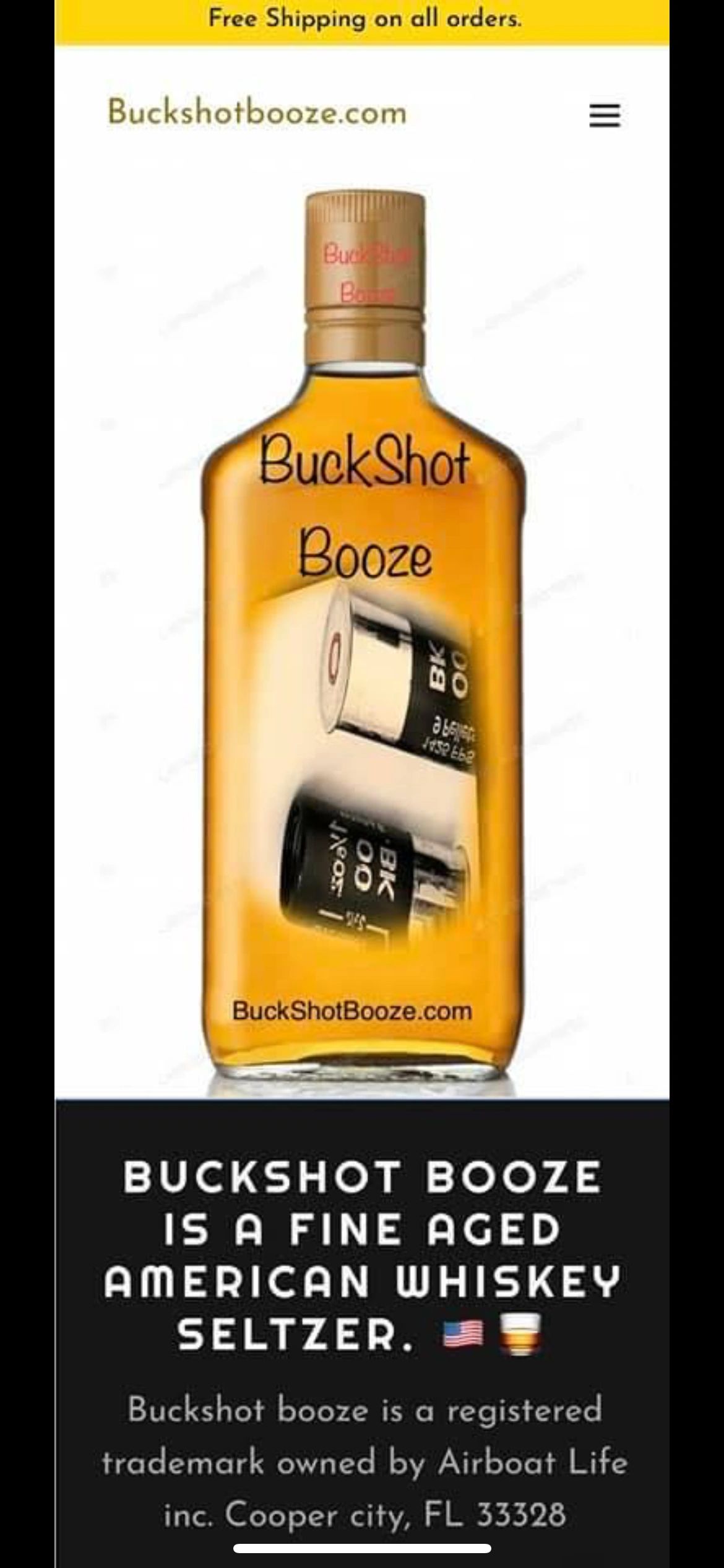 Buck Shot Booze Whiskey