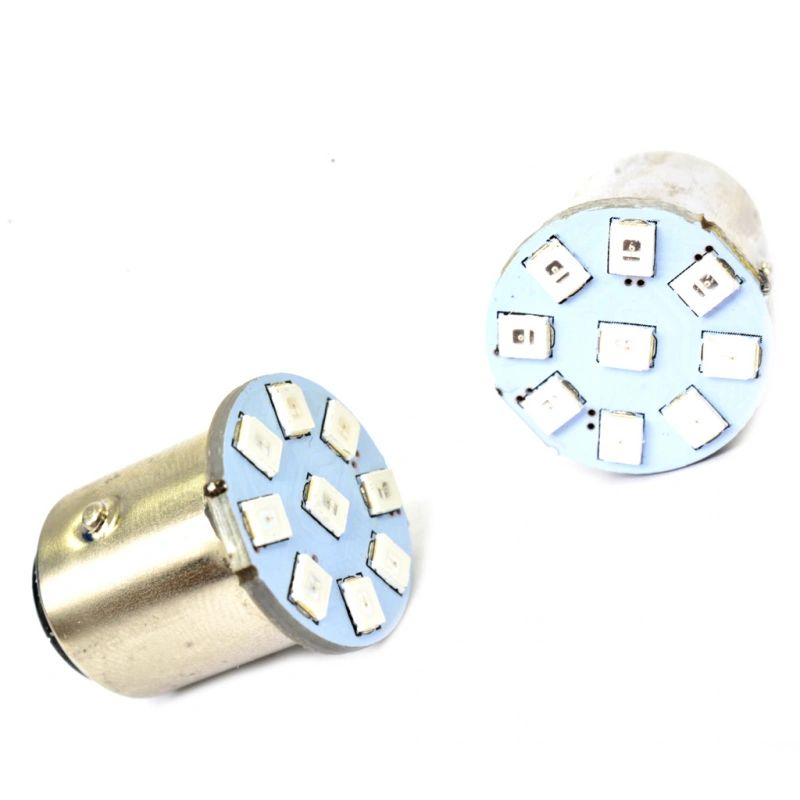 FOCO AUTOMOTRIZ 12V LED AZUL PATAS PAREJAS