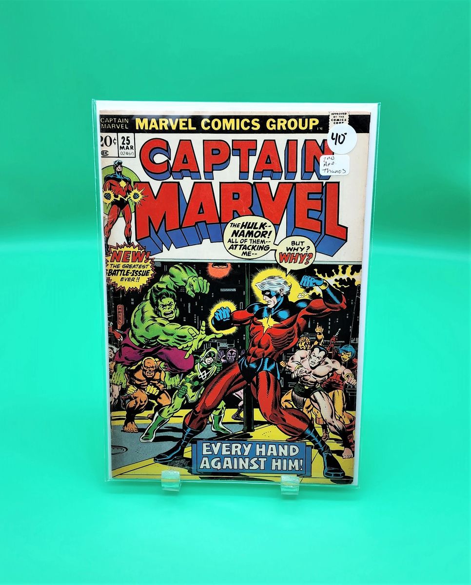 Captain Marvel #25 Marvel 2nd appearnce of Thanos