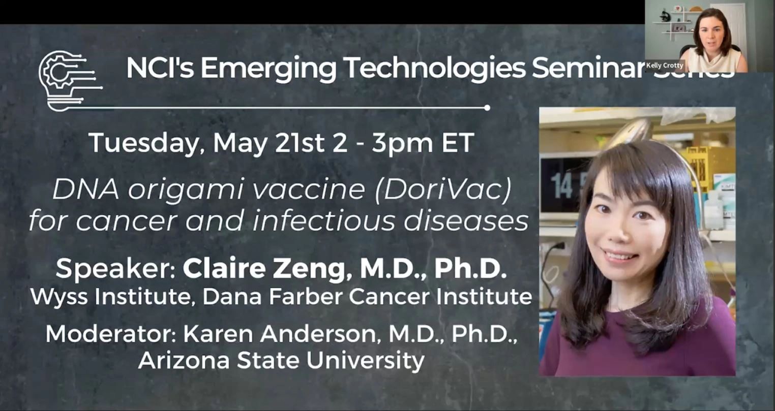 Dr. Zeng Presented DoriVac in NCI Emerging Technologies Seminar