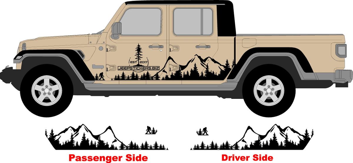 Jeep Gladiator JT 2020+ Treeline Graphics kit