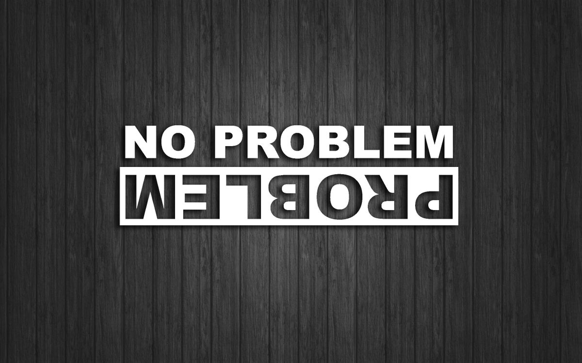 Problem / No Problem sticker