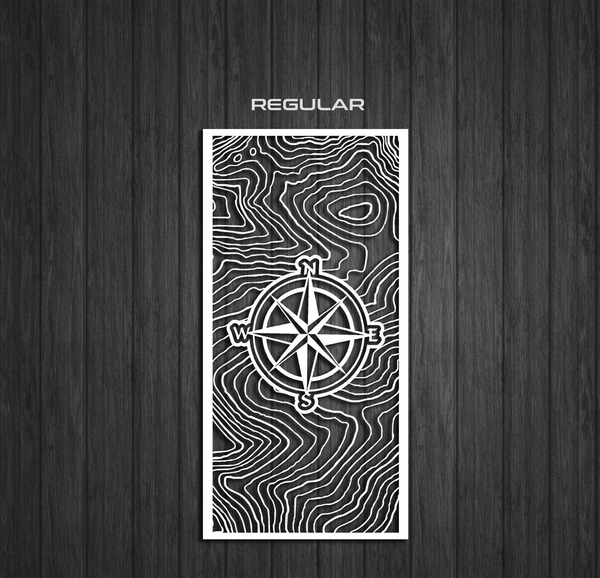 Topographic Compass Hood Sticker