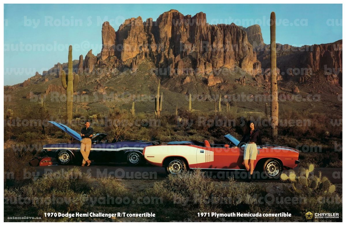 E-body Hemi convertibles tool ad - 36" x 55" - vinyl banner