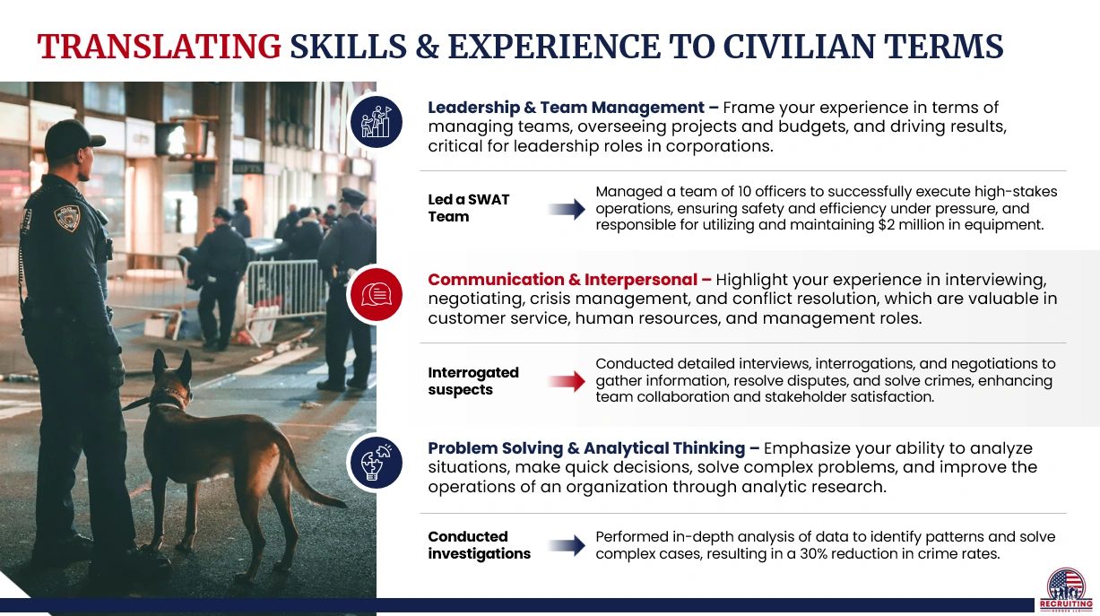 Translating Skills & Experience to Civilian Terms