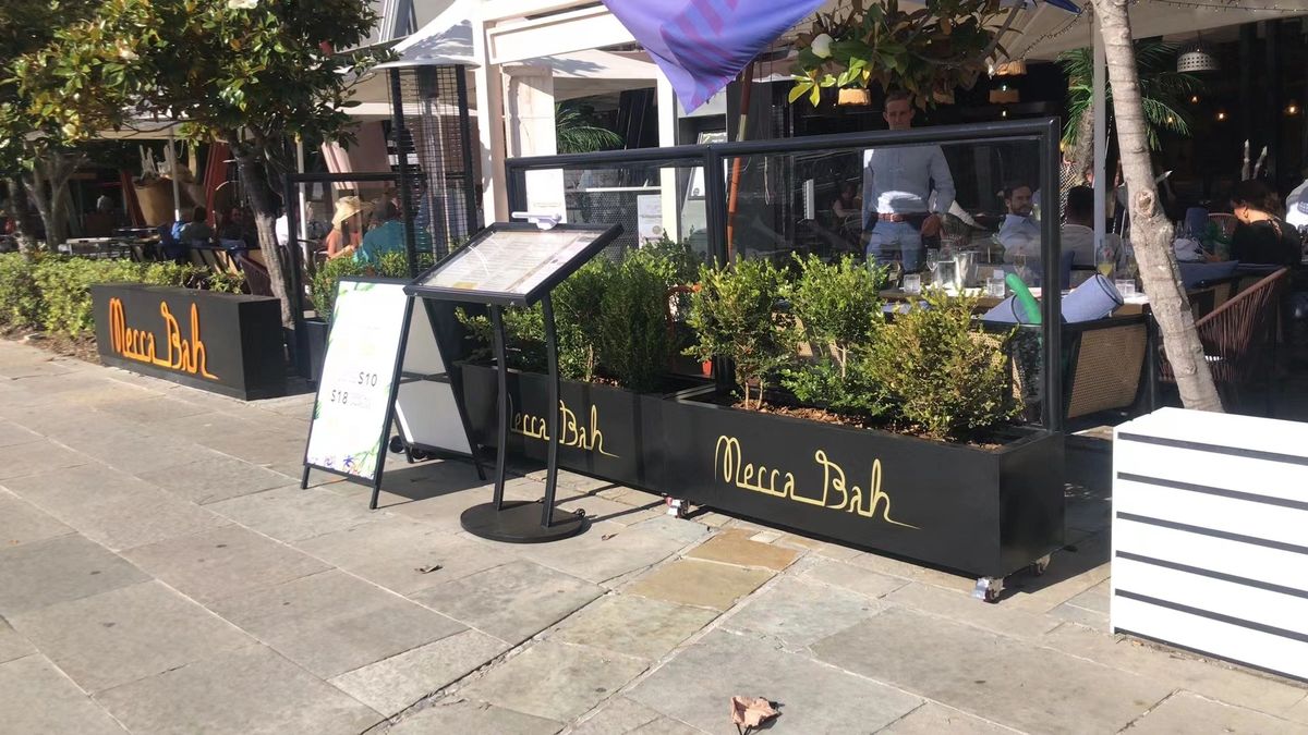 Cafe planters, mild steel