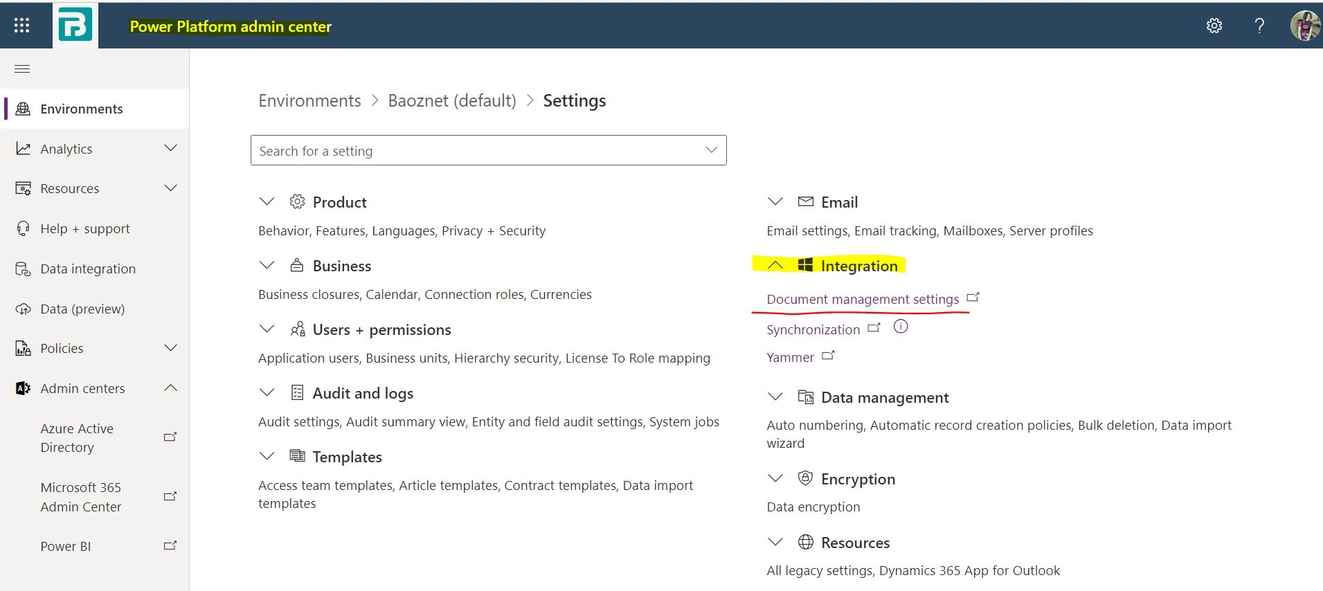 Integration D365 - Power Platform & SharePoint for Documents