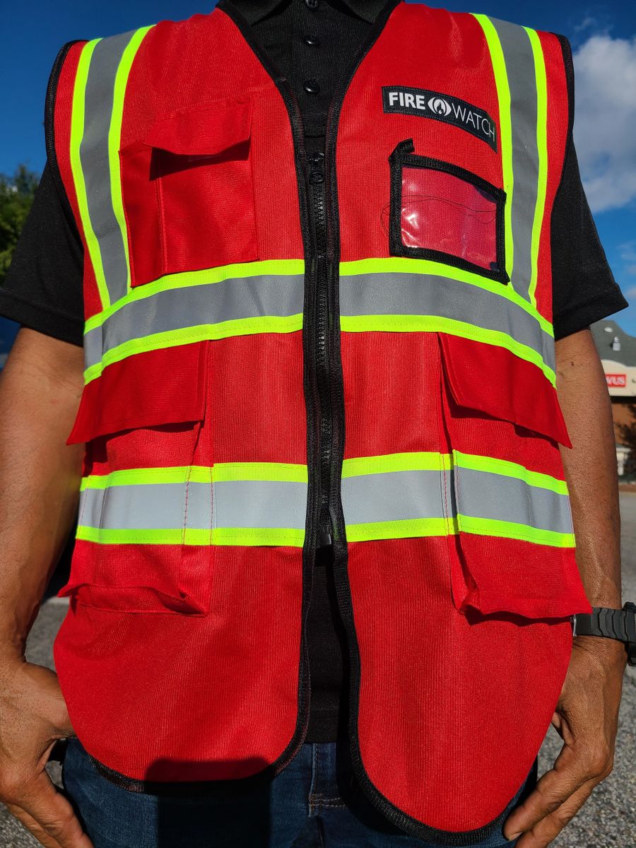 Fire Watch Safety Vest- Yellow/ Grey Reflective