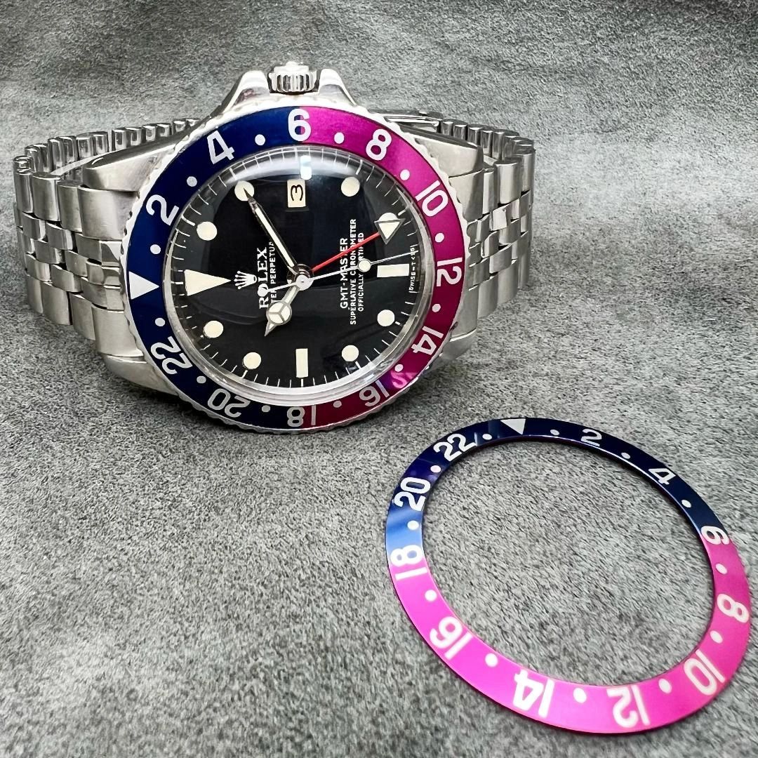 Fuchsia Bezel Insert replacement for Vintage Rolex GMT 1675