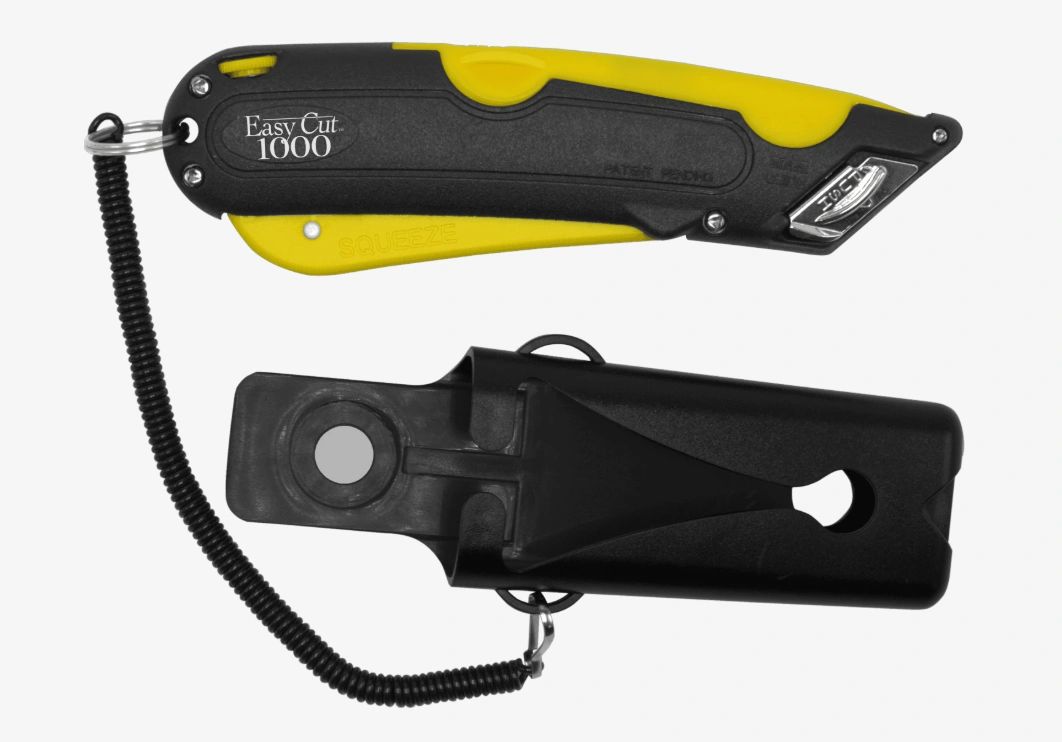Easy Cut Safety Box Cutter 1000 with Holster and lanyard