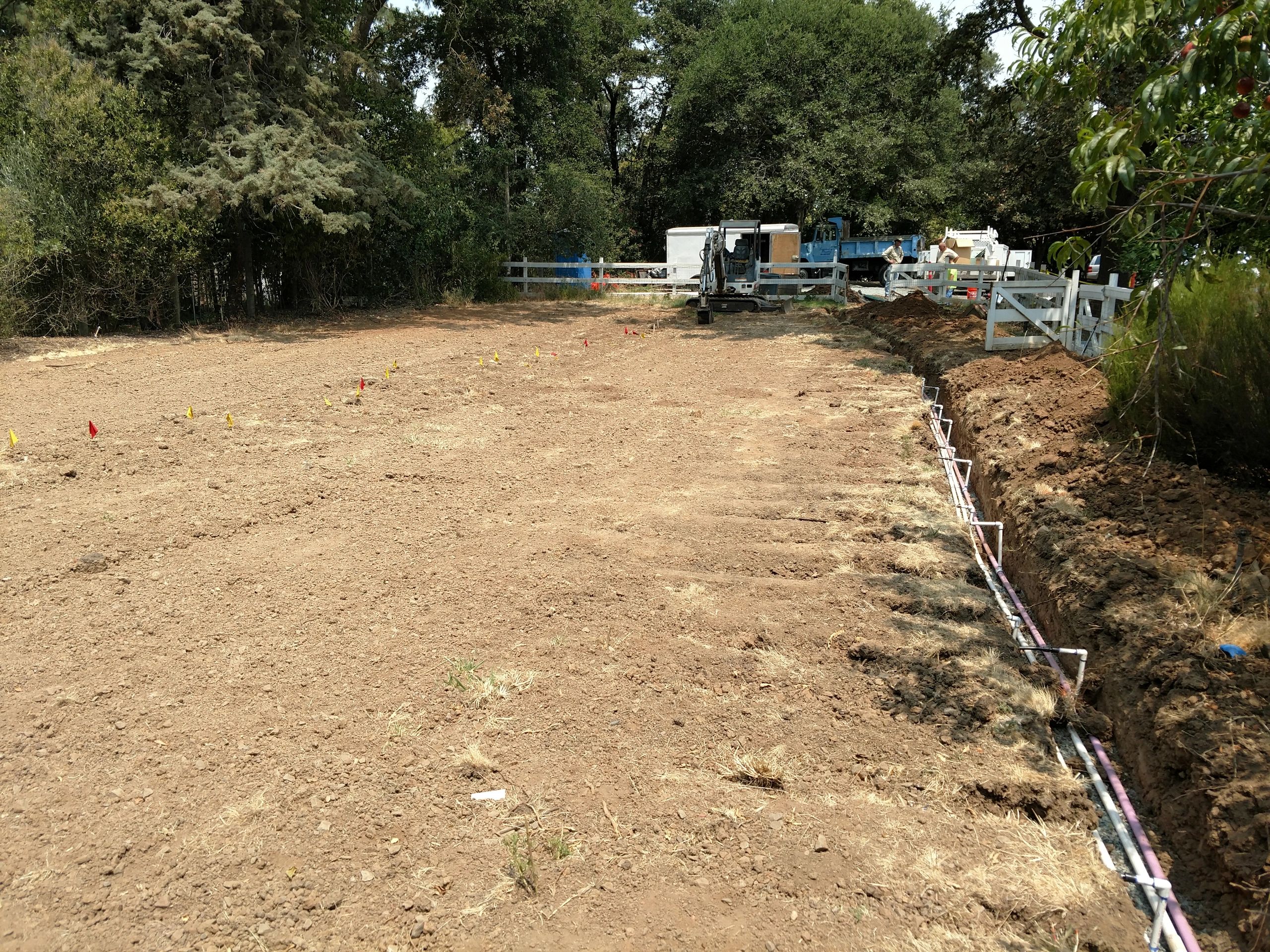 Drip dispersal field construction