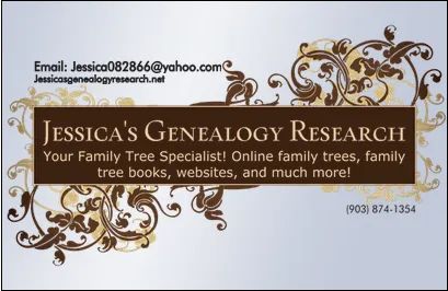 Genealogist Services by Jessica's Genealogy Research